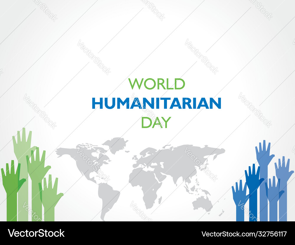 World humanitarian day observed on 19th august Vector Image
