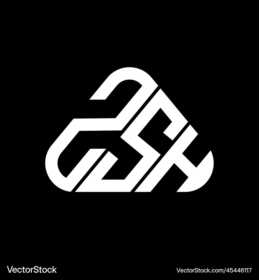 Zsh letter logo creative design with graphic Vector Image