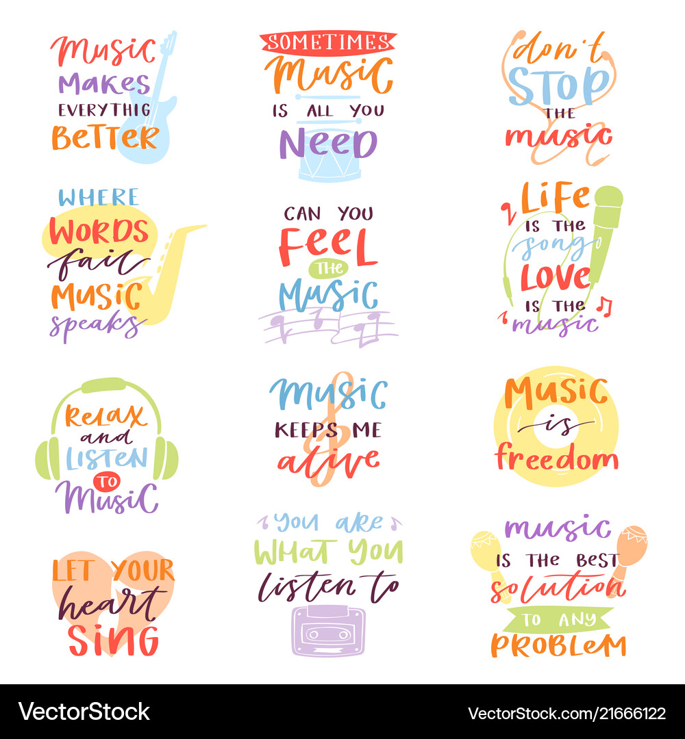 Music lettering musical calligraphy text or Vector Image