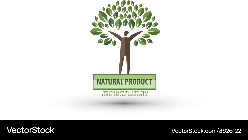 Nature logo design template ecology or bio icon Vector Image