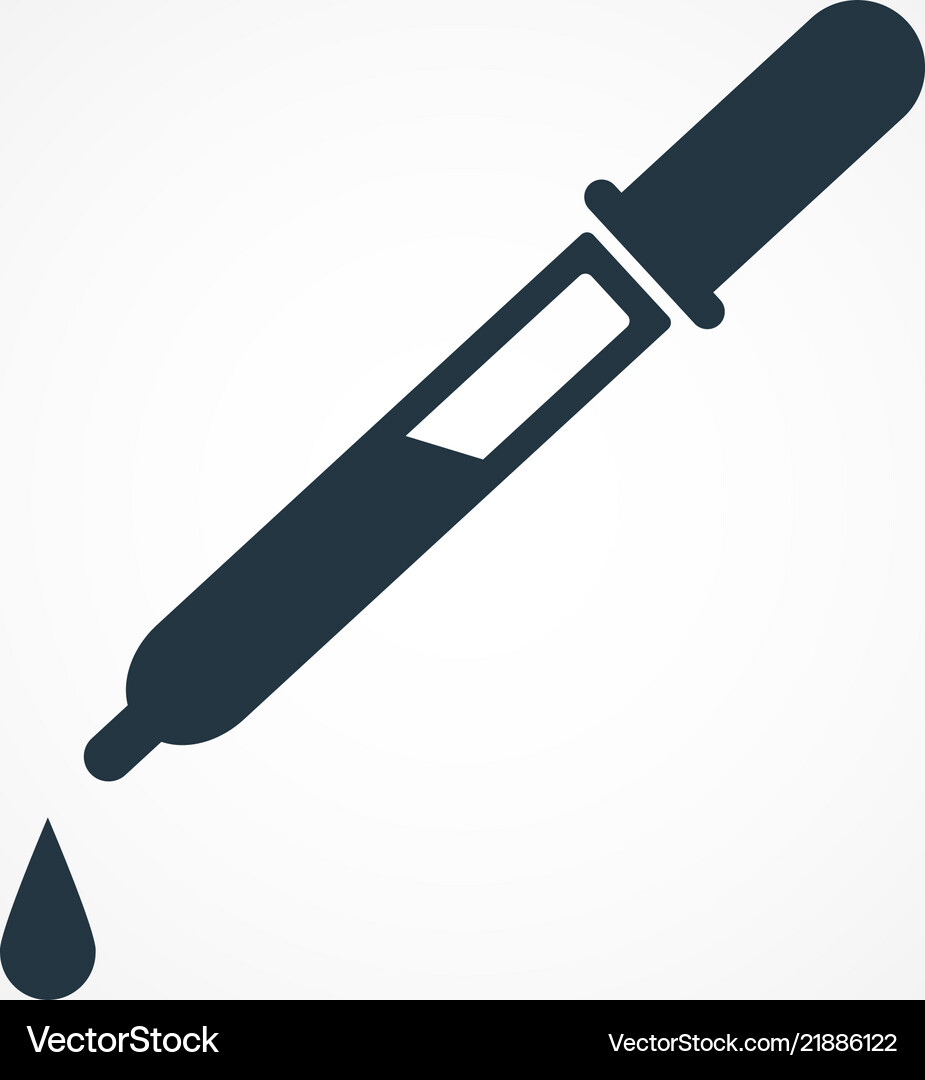 Pipette icon line style icon design icon Vector Image