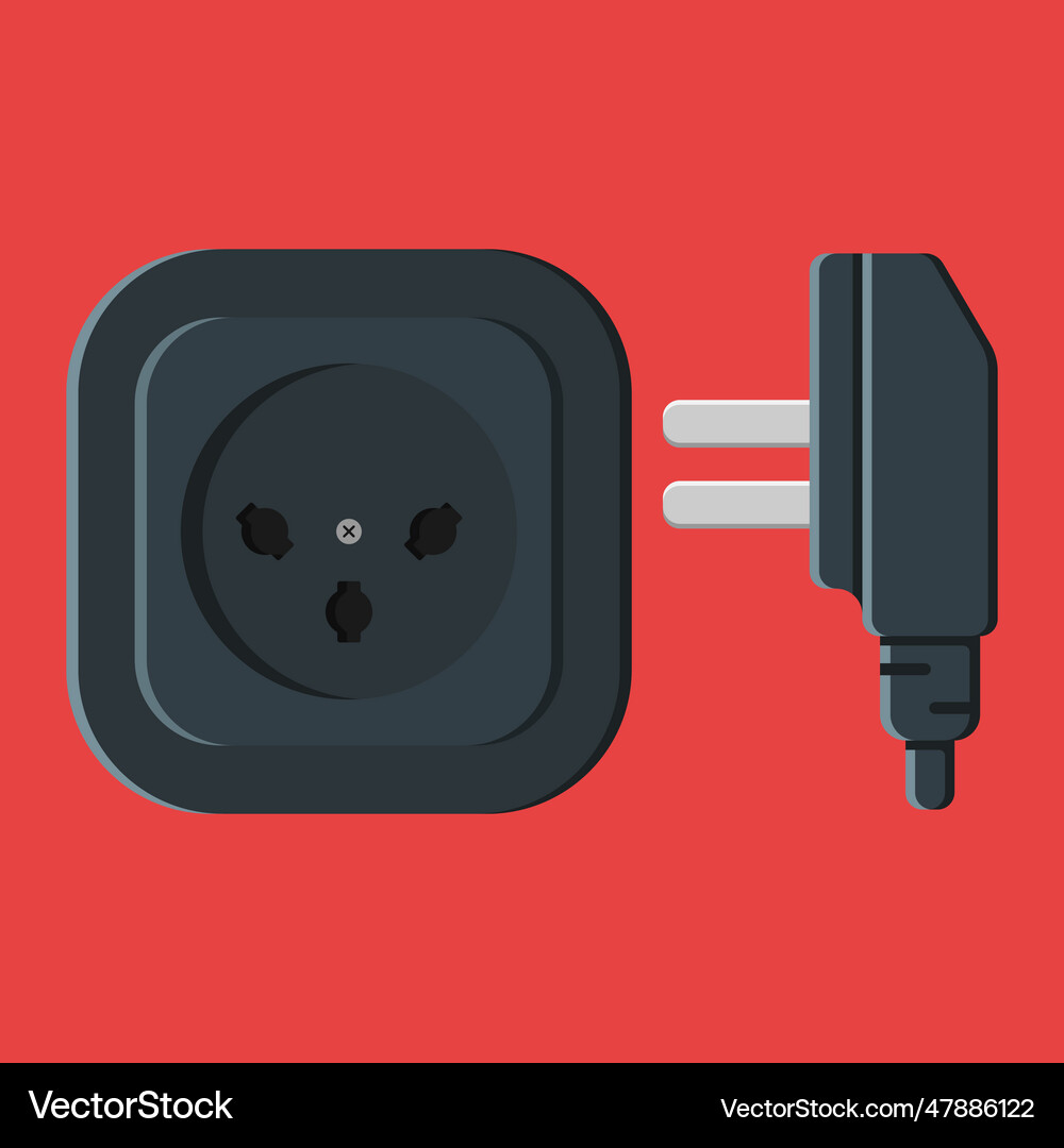Power outlet plug israeli type h flat Royalty Free Vector