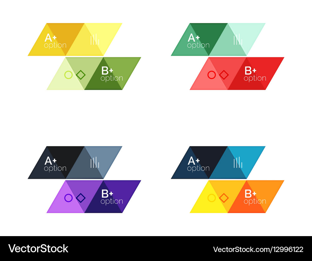 Set of triangle geometric infographic Royalty Free Vector