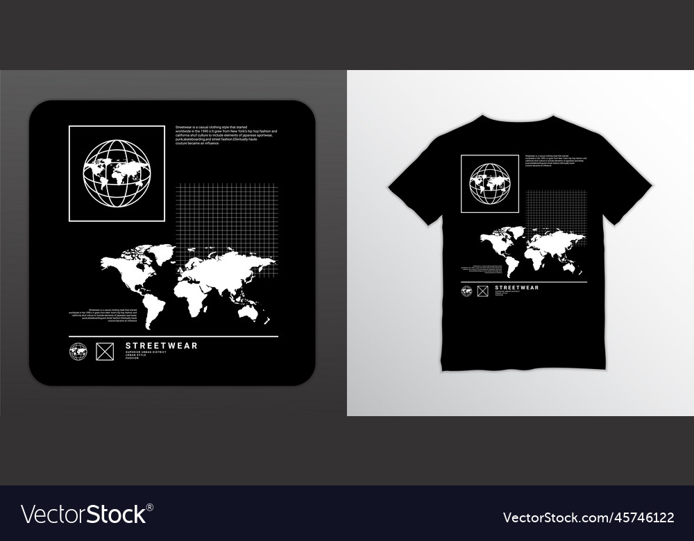 Streetwear t-shirt design suitable for screen Vector Image