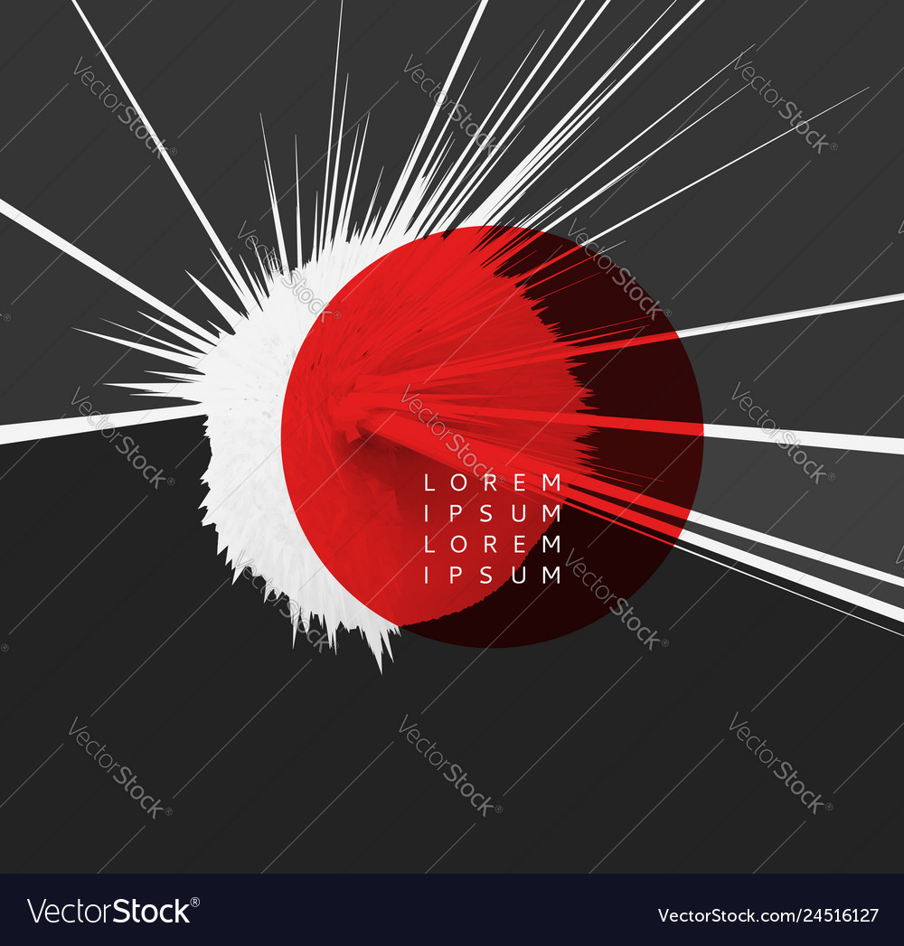 Background with exploding rays cover design Vector Image
