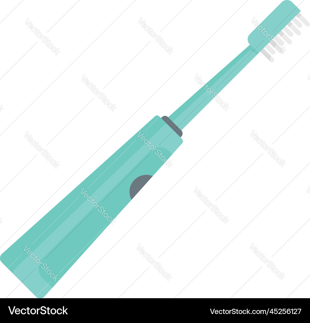 Electric toothbrush cleaning icon flat style Vector Image