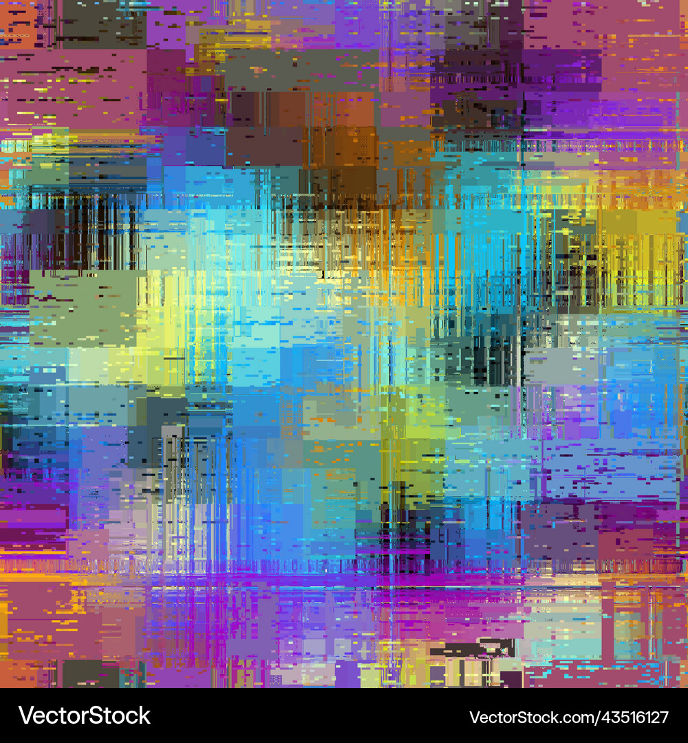 Image with imitation of grunge datamoshing Vector Image