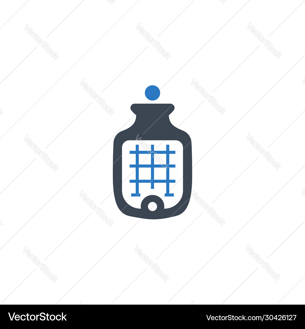 Medical warmer related glyph icon Royalty Free Vector Image