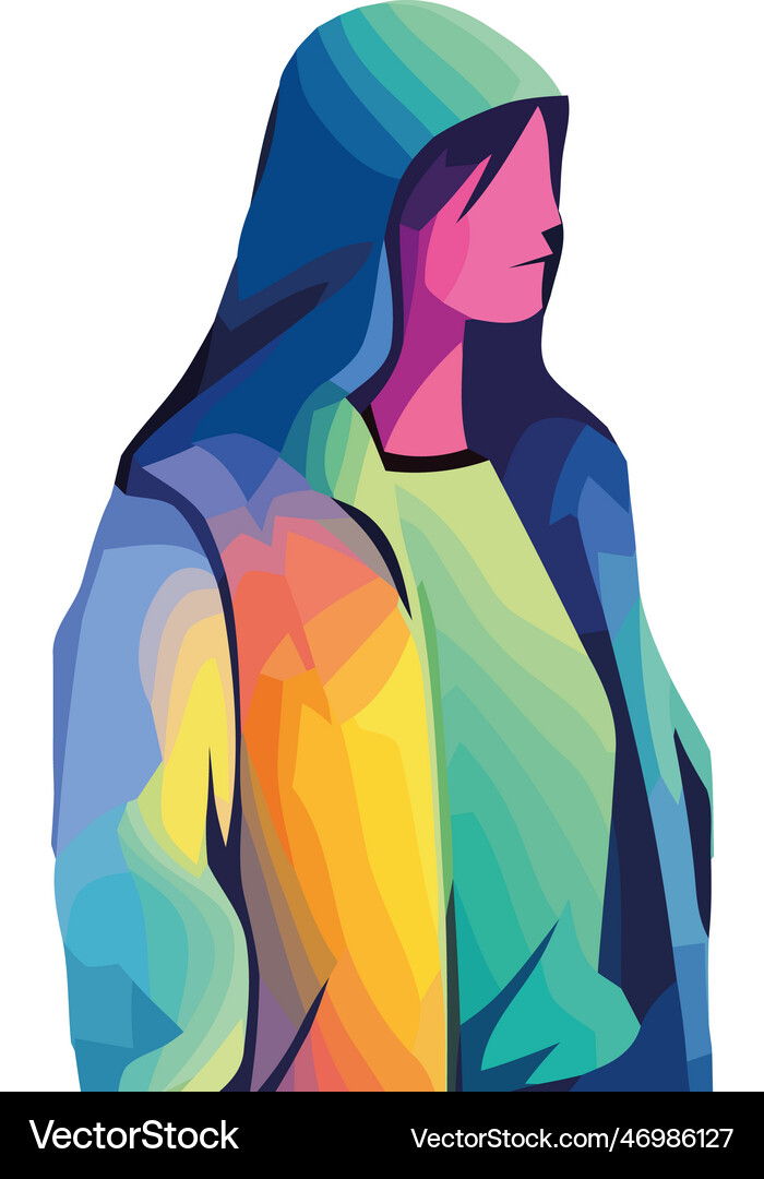 One person standing in silhouette Royalty Free Vector Image