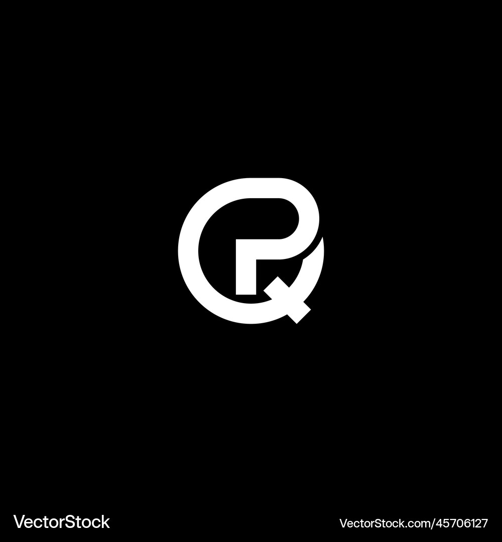 Pq or qp abstract outstanding professional Vector Image