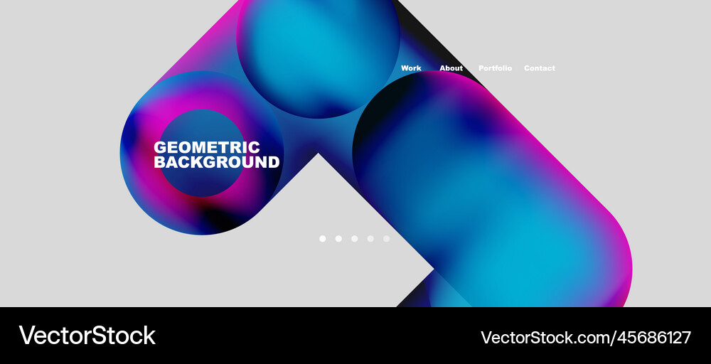 Round shapes and circles with liquid gradients Vector Image