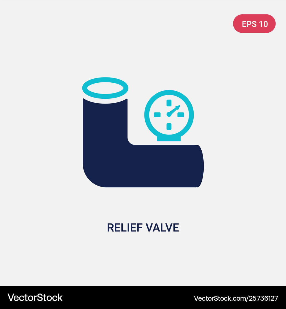 Two color relief valve icon from construction and Vector Image