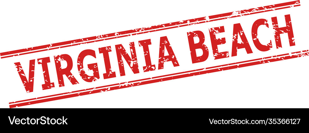 Virginia beach watermark with scratched style Vector Image
