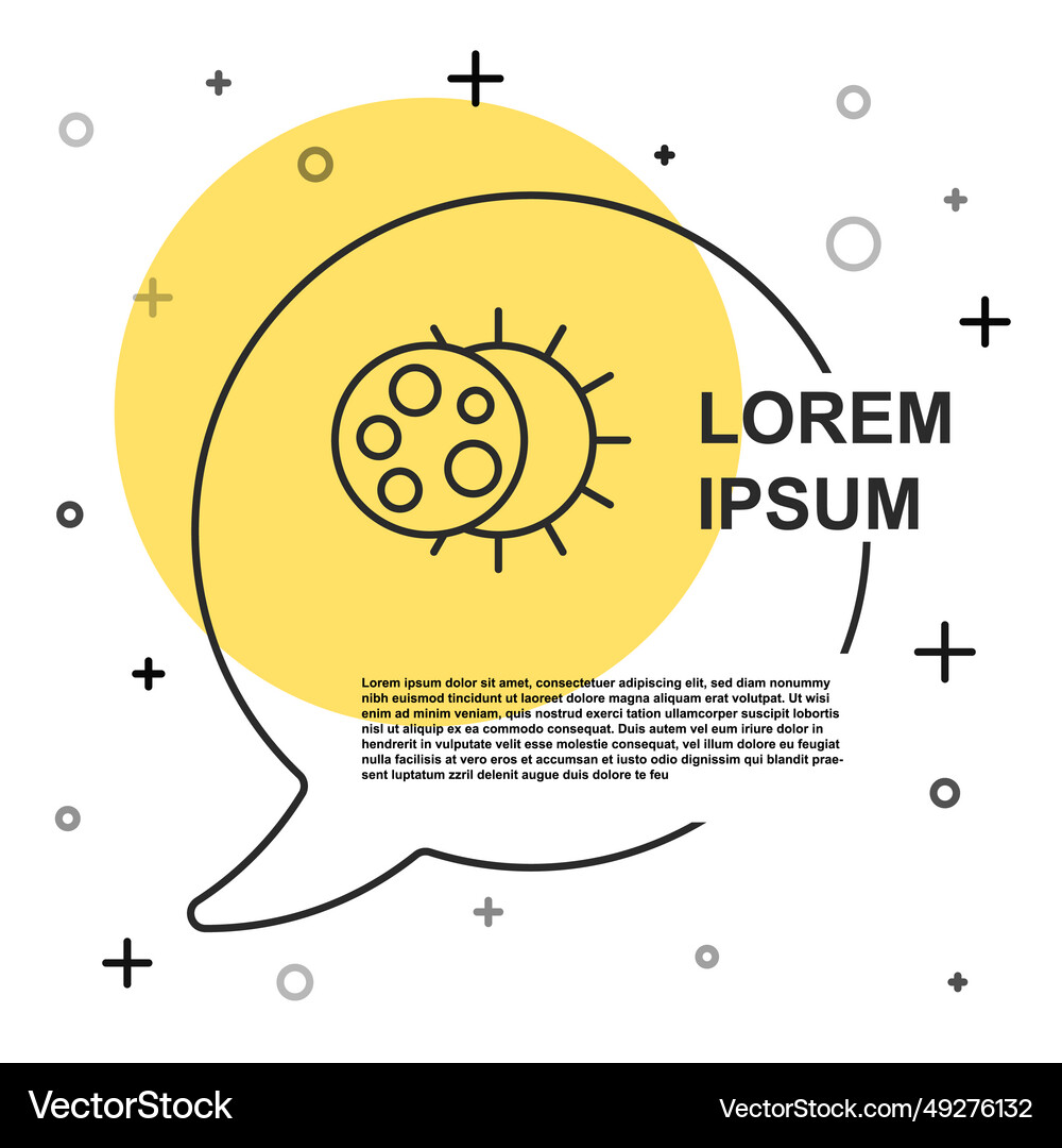 Black line eclipse of the sun icon isolated Vector Image