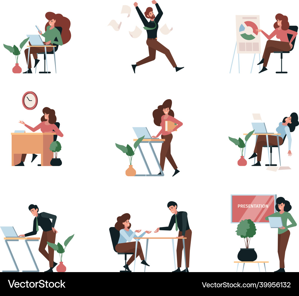 Business people activities office managers Vector Image
