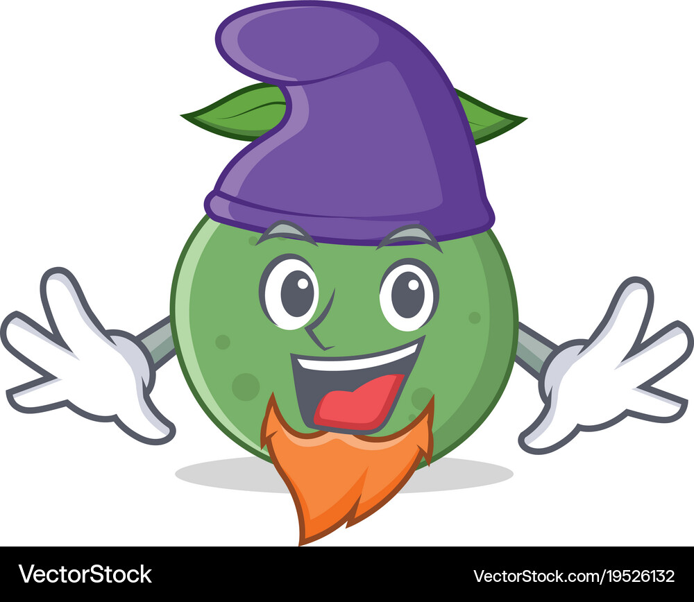 Elf guava character cartoon style Royalty Free Vector Image