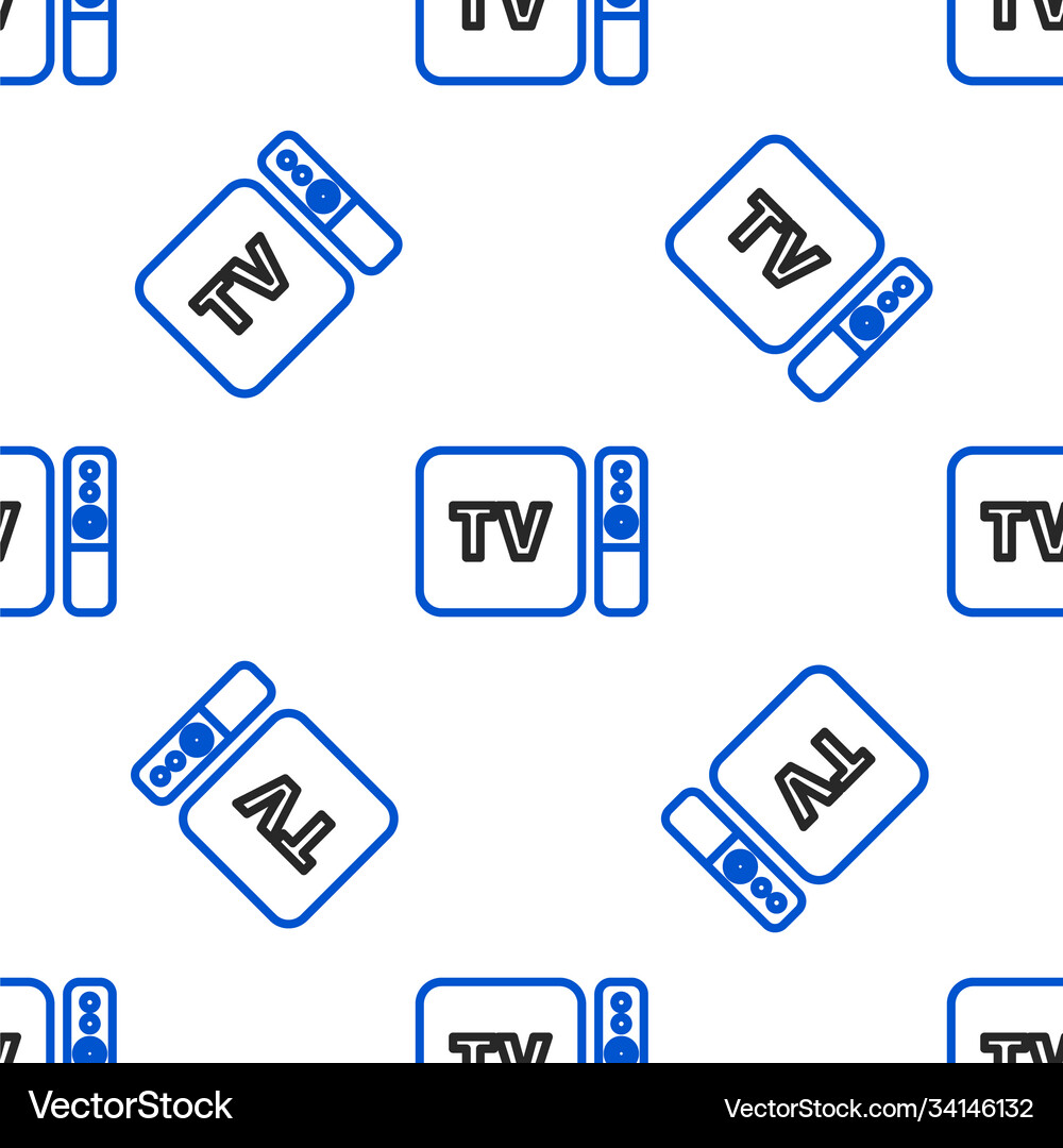 Line multimedia and tv box receiver and player Vector Image