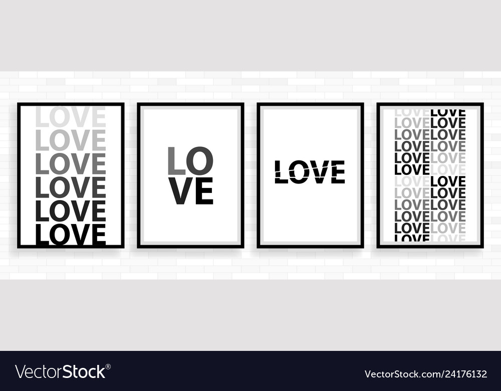 Love happy valentines day poster card font type Vector Image