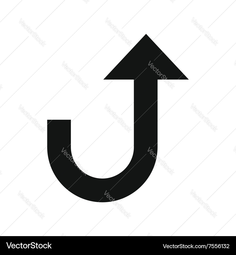 Road sign with turn symbol icon Royalty Free Vector Image