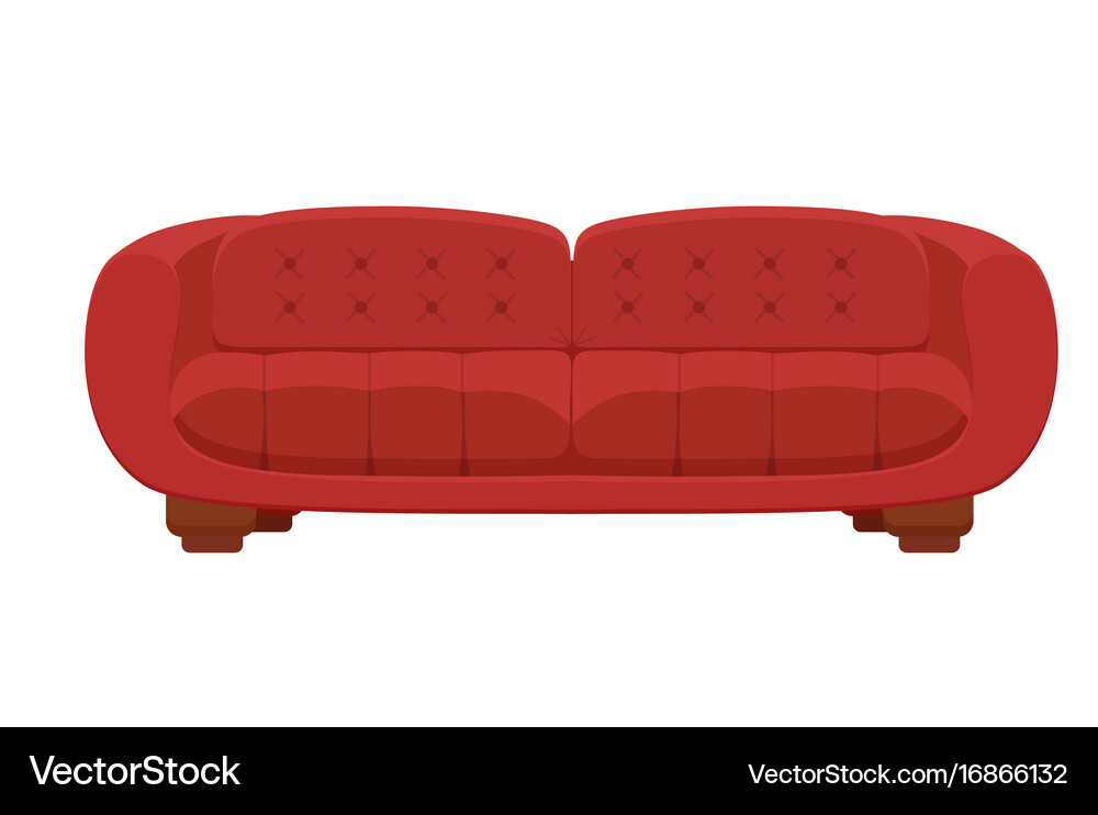 Sofa and couches colorful cartoon Royalty Free Vector Image