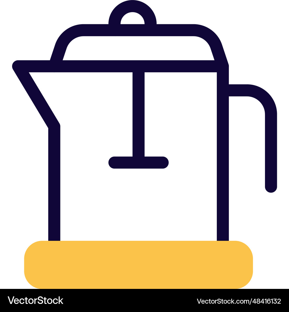 Steel kettle for pouring coffee Royalty Free Vector Image