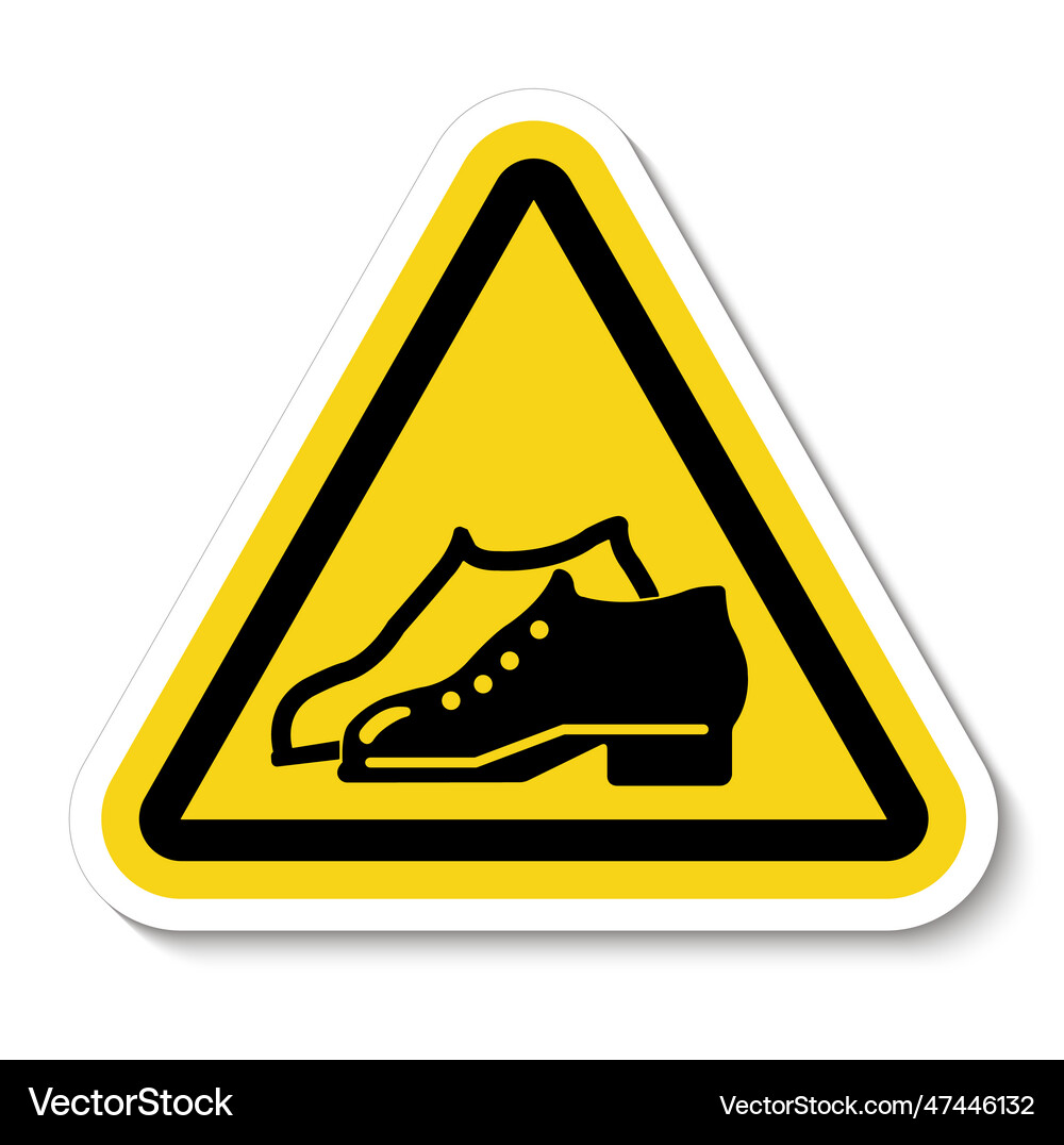 Symbol enclosed shoes are required Royalty Free Vector Image