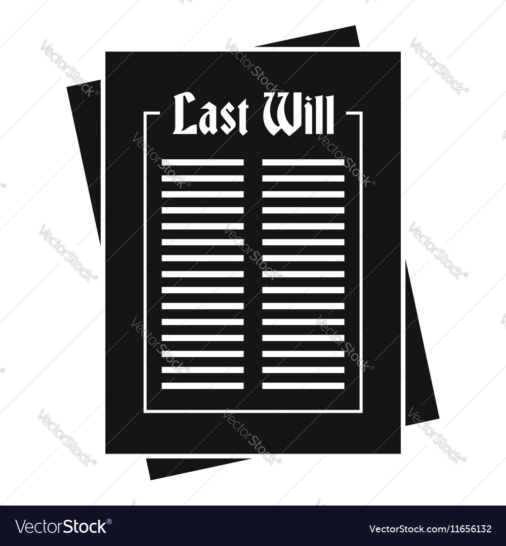 Will icon simple style Royalty Free Vector Image