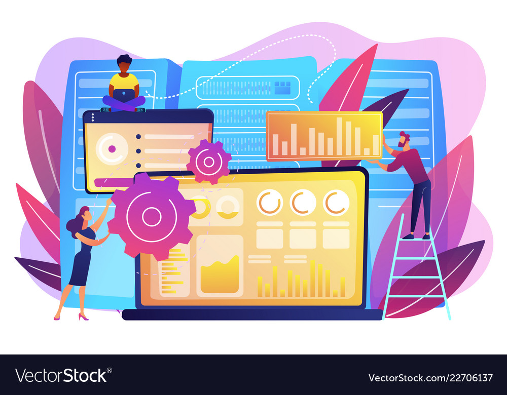 Big data visualization concept Royalty Free Vector Image Big data visualization concept Royalty Free Vector Image