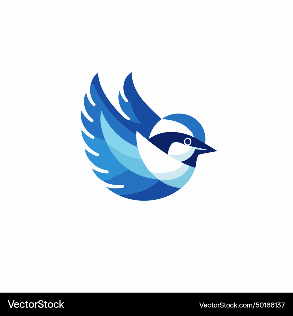 Bird icon logo design element Royalty Free Vector Image