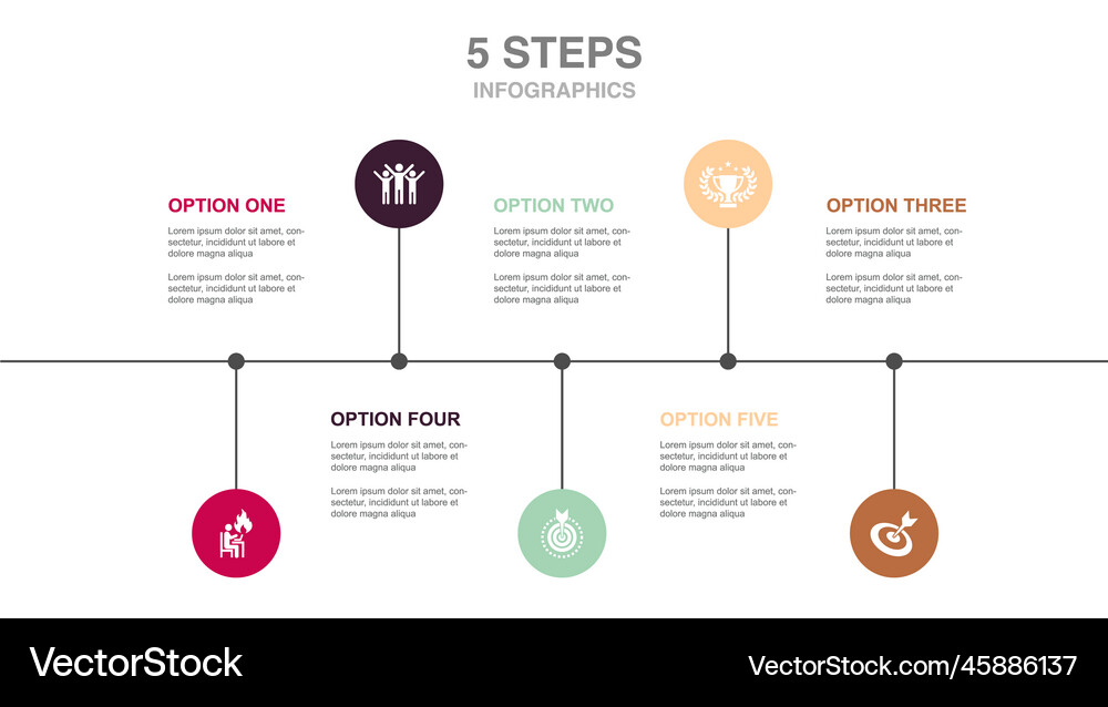 Hard work objective goal success reward icons Vector Image