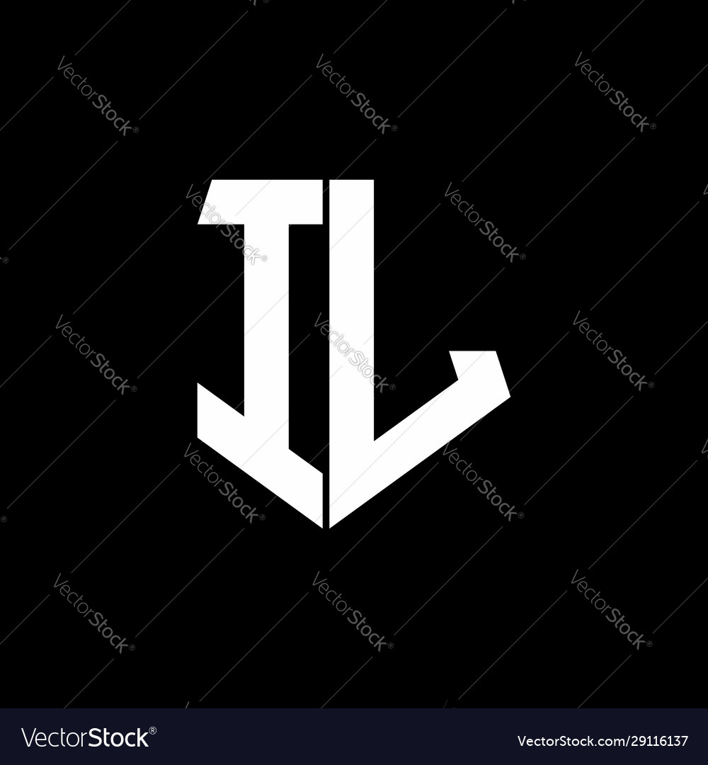 Il logo monogram with pentagon shape style design Vector Image
