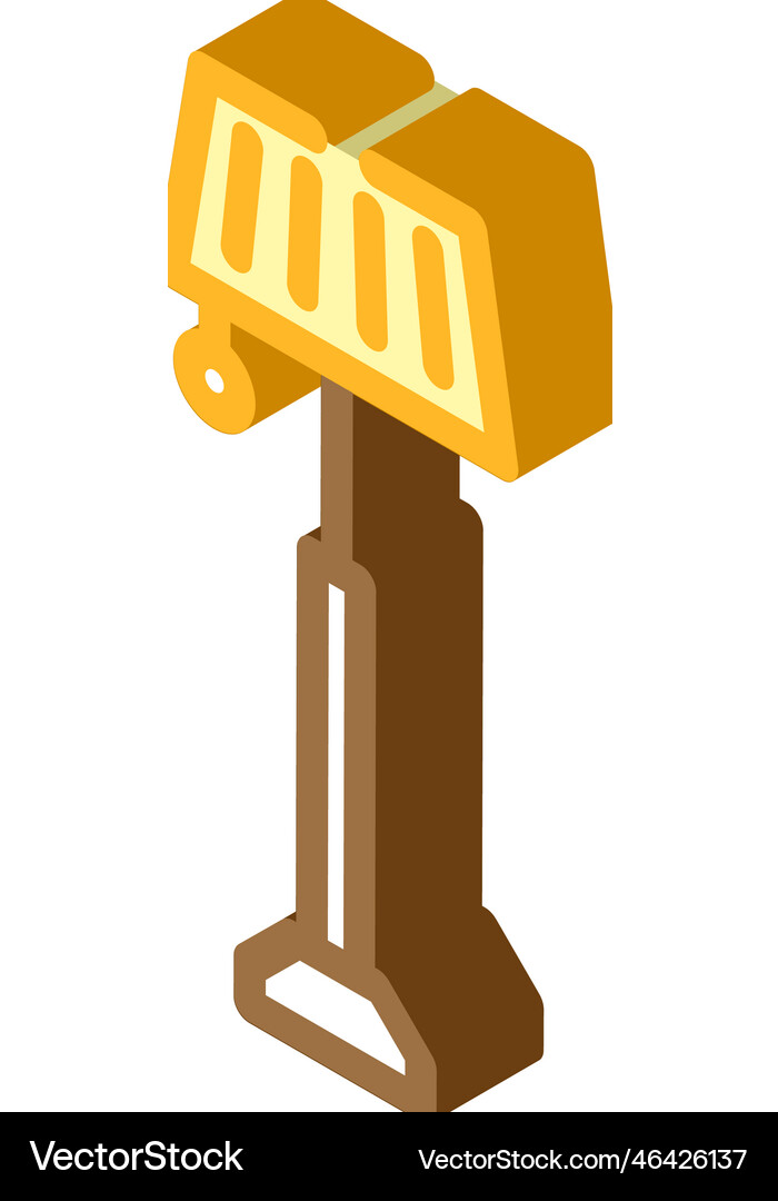Lamp floor bedroom interior isometric icon Vector Image
