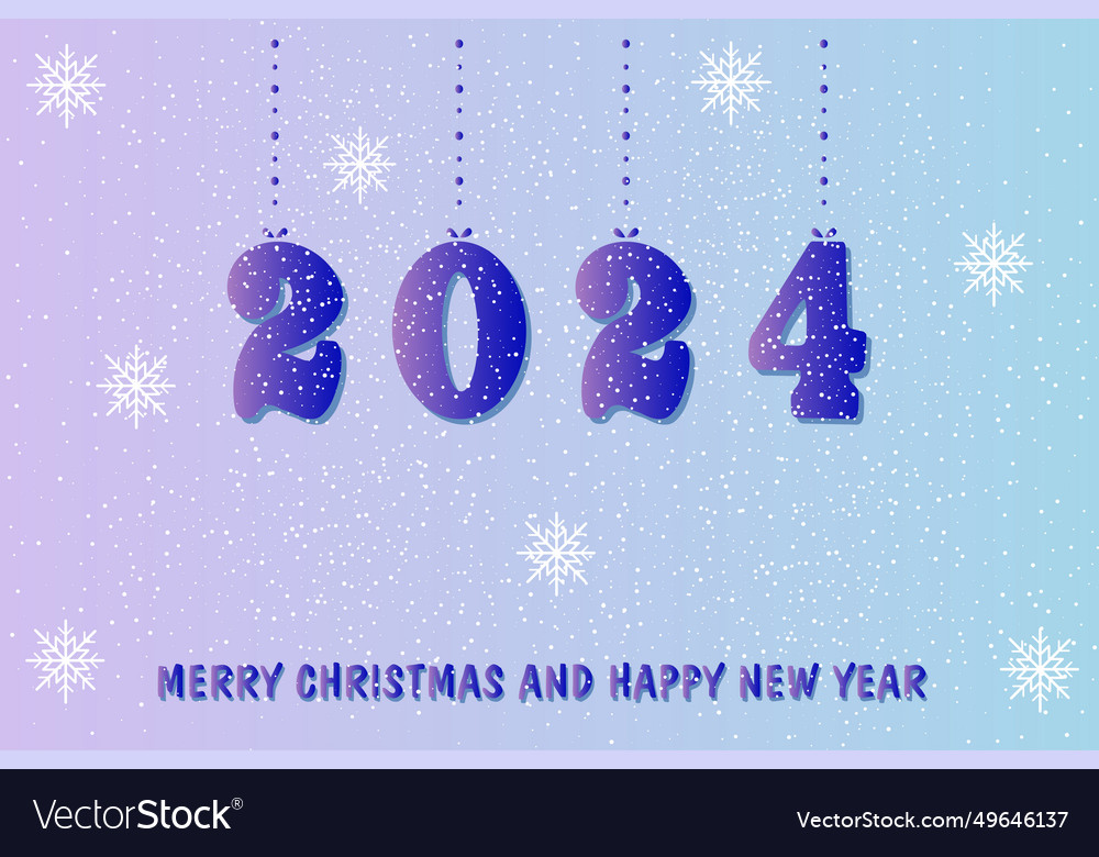 New year numbers 2024 number design template Vector Image