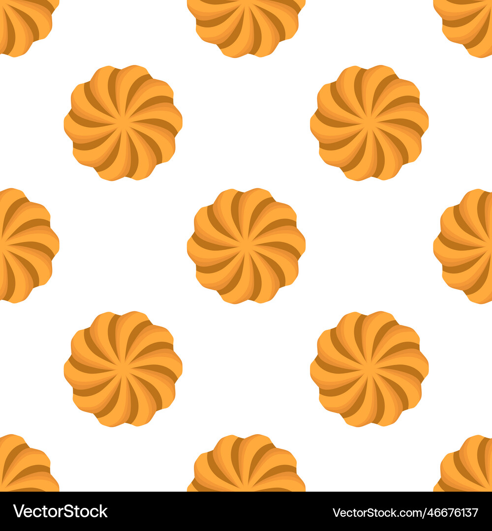 Pattern homemade cookie different taste in pastry Vector Image