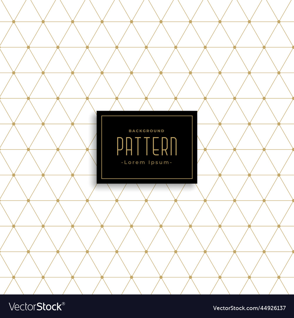 Premium gold triangle pattern dots background Vector Image
