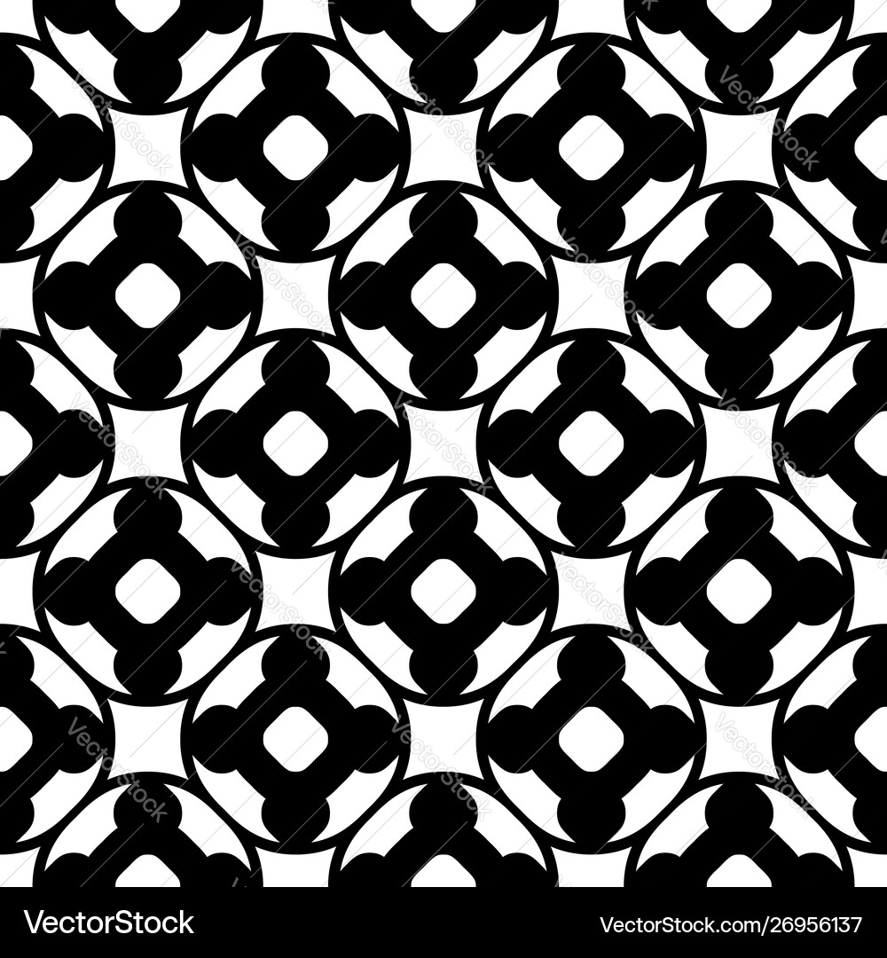 Seamless pattern monochrome floral lattice Vector Image