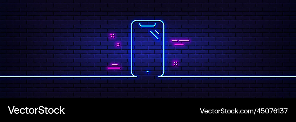 Smartphone line icon phone sign mobile device Vector Image