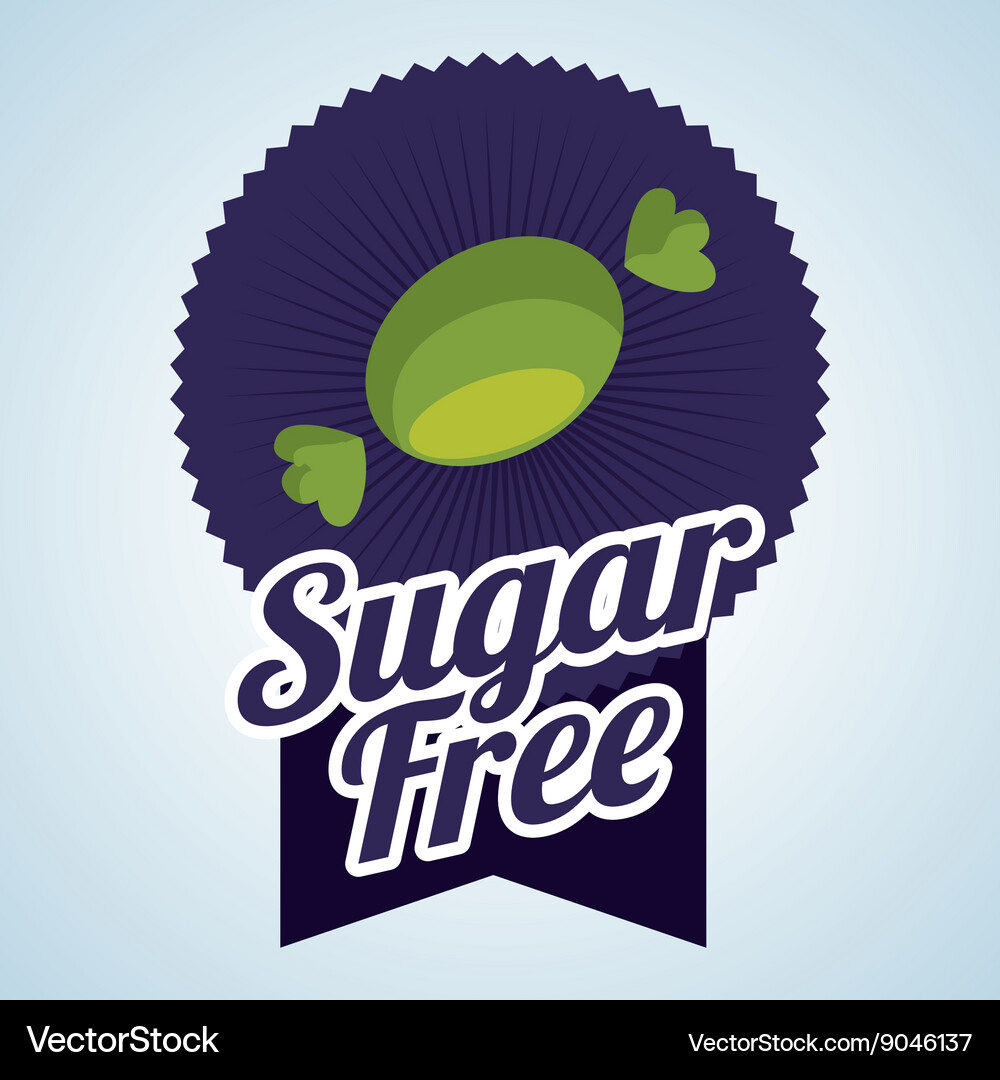 Sugar free design candy concept sweet icon Vector Image