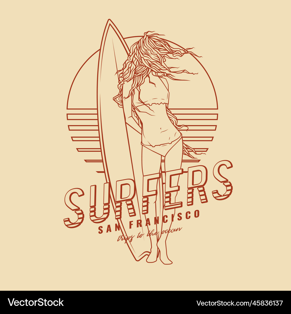 Surfing Royalty Free Vector Image - VectorStock