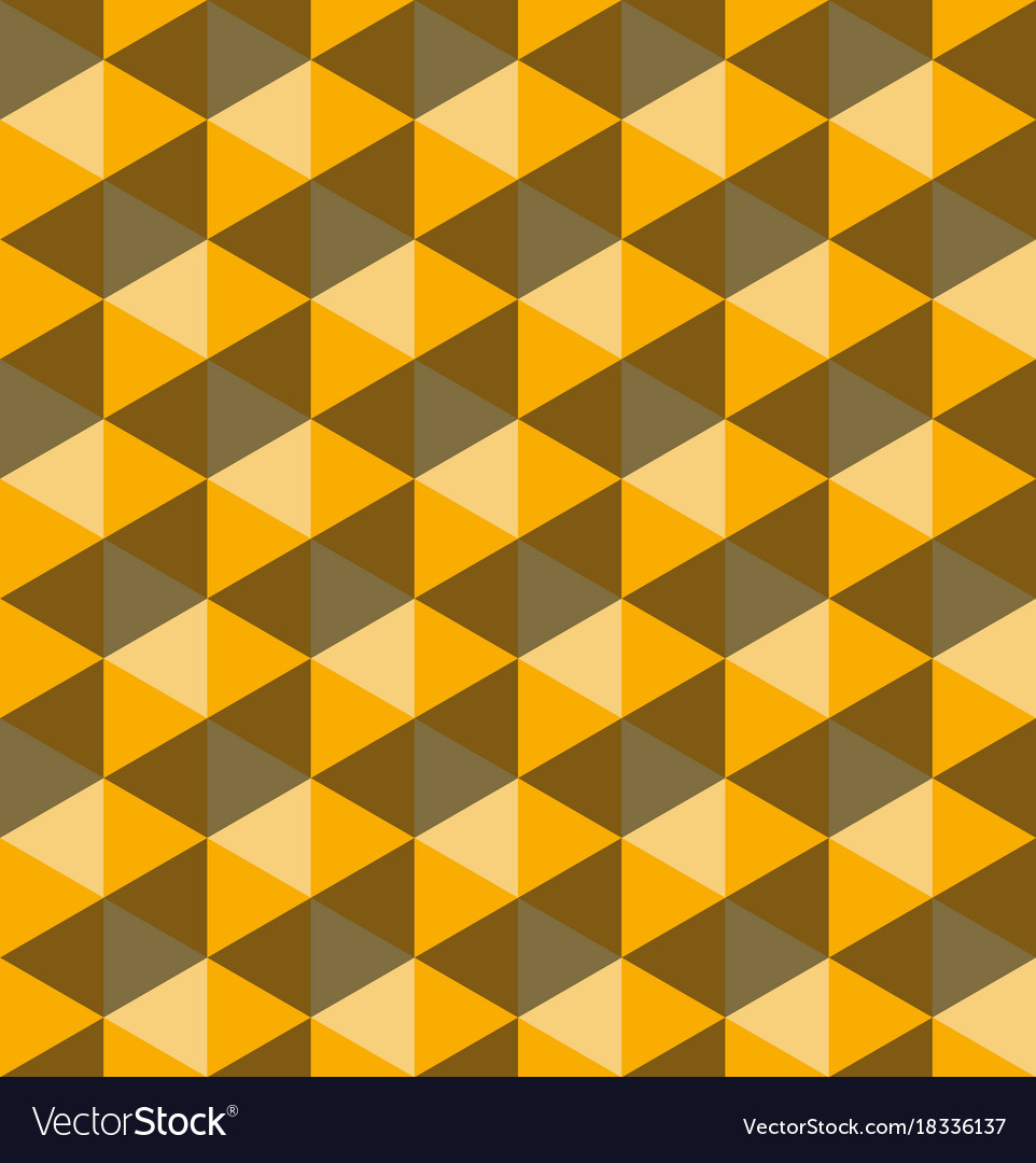 Yellow hexagonal pyramids seamless pattern Vector Image