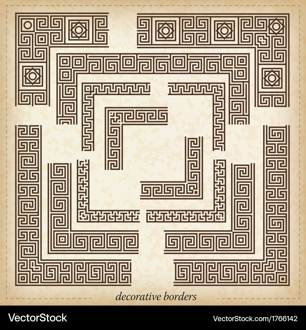 2930 maze cornerseamless border simple to use Vector Image