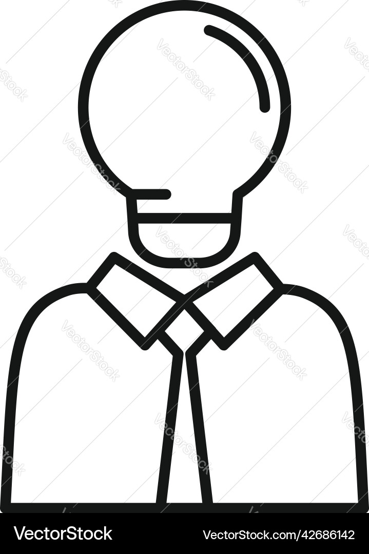 Business idea icon outline expert standard Vector Image