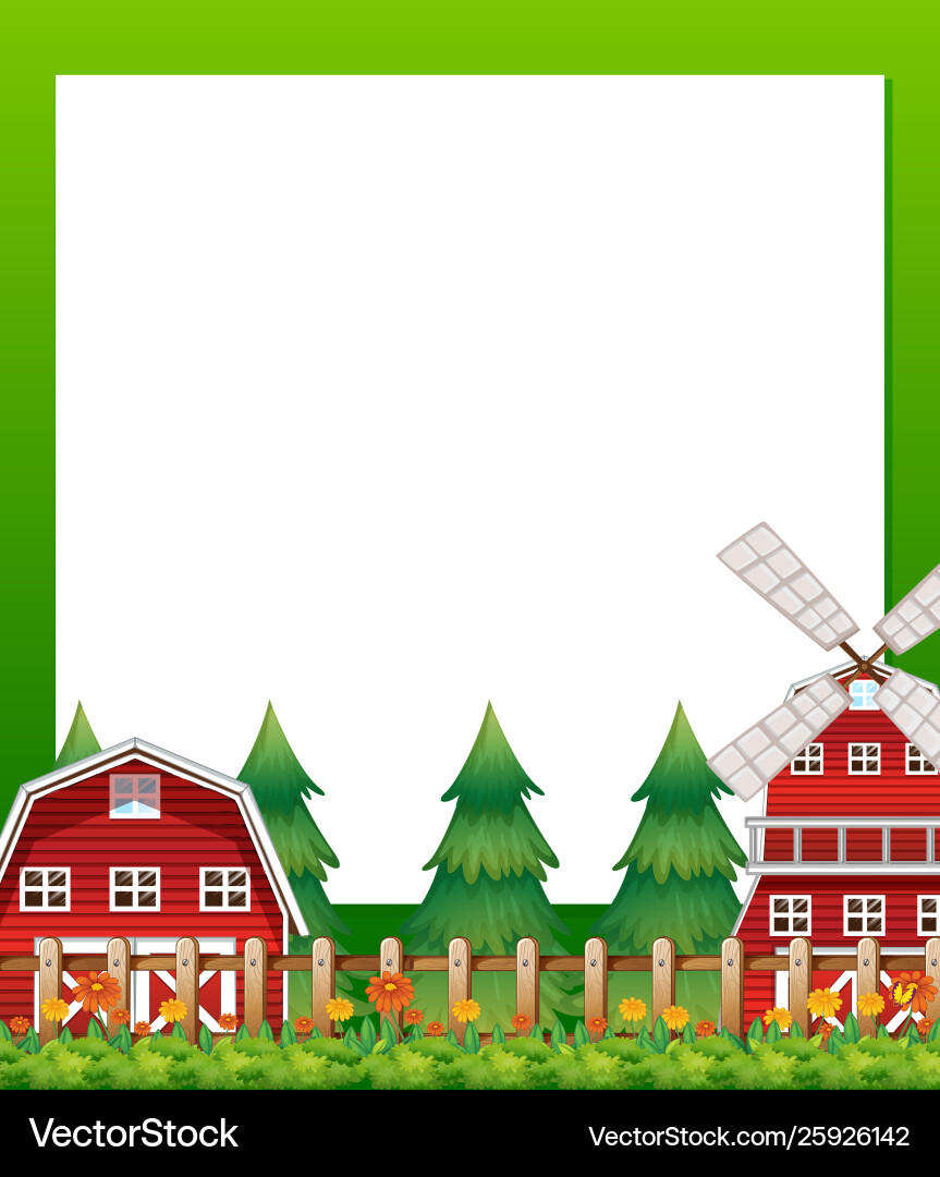 Countryside landscape border banner Royalty Free Vector