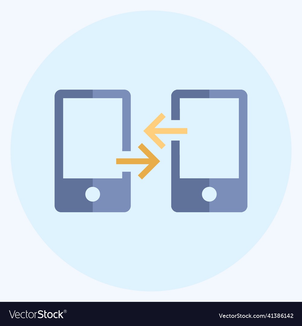 Icon file transfer - flat stylesimple editable Vector Image