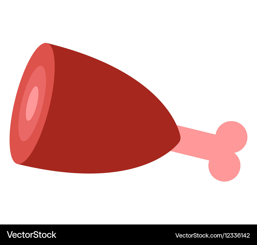 Icon leg of ham Royalty Free Vector Image - VectorStock