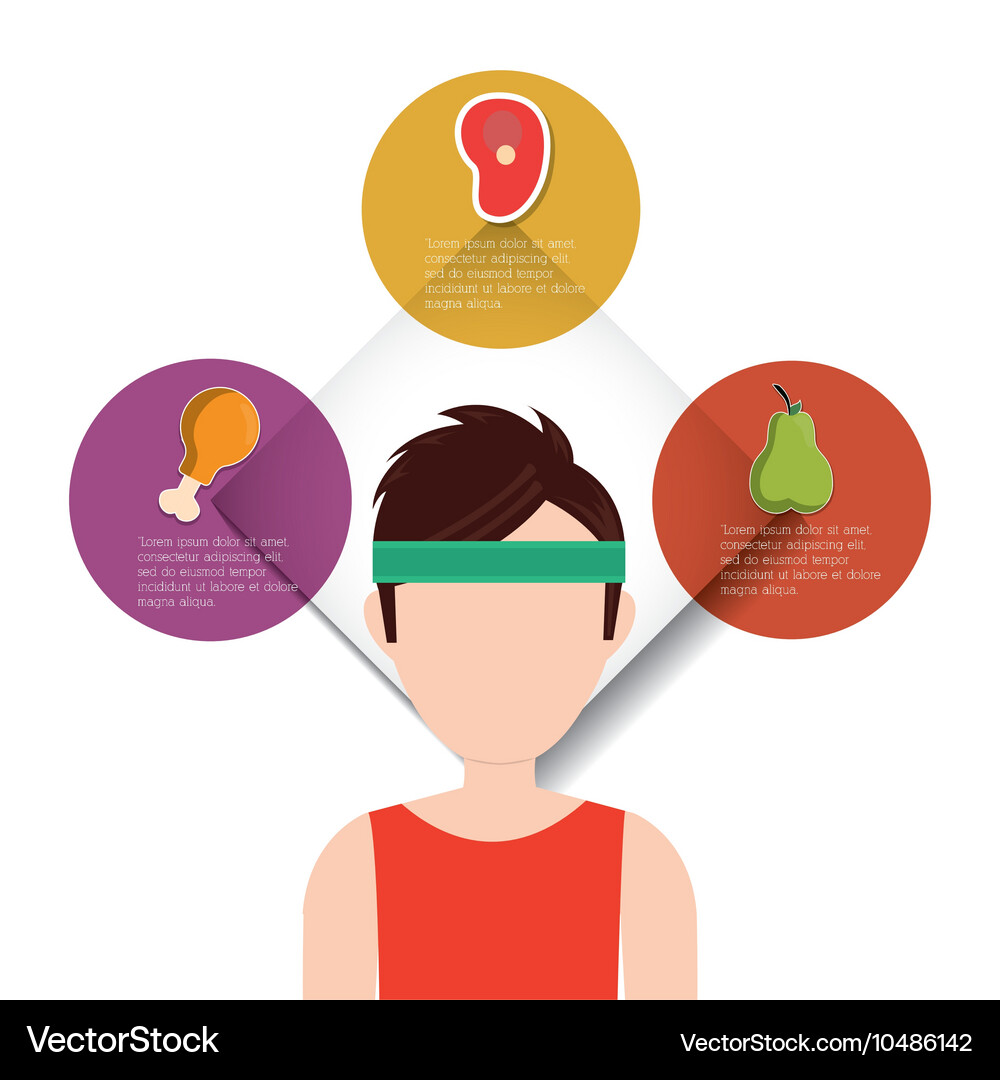 Man boy healthy lifestyle design Royalty Free Vector Image