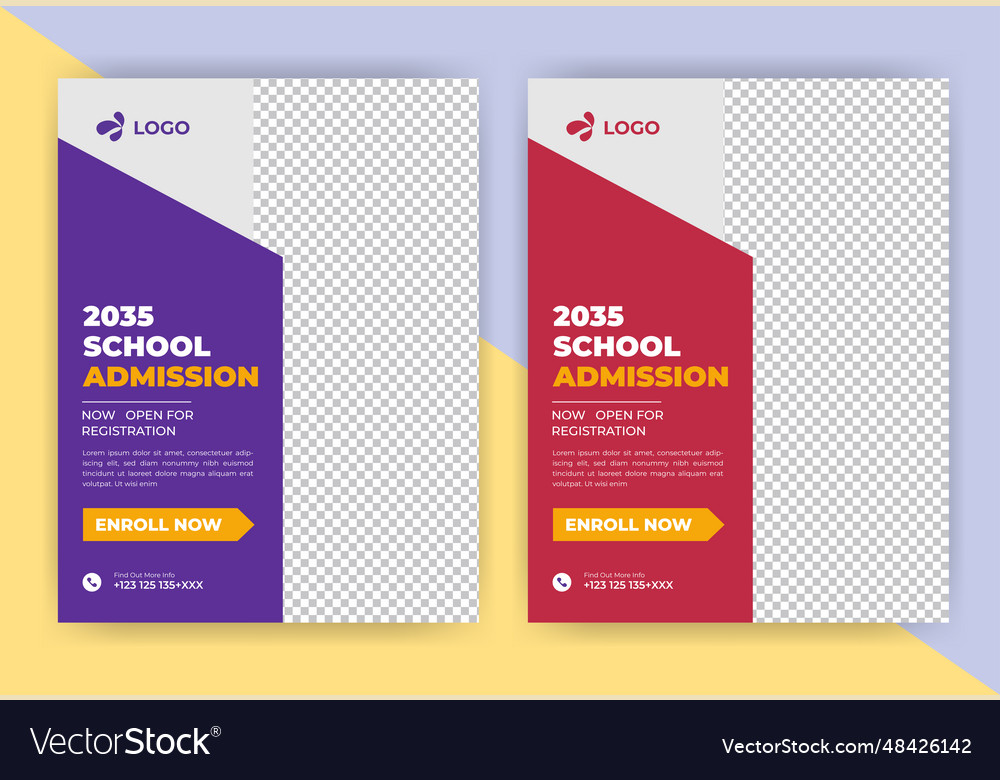 School admission flyer design kids education Vector Image School admission flyer design kids education Vector Image