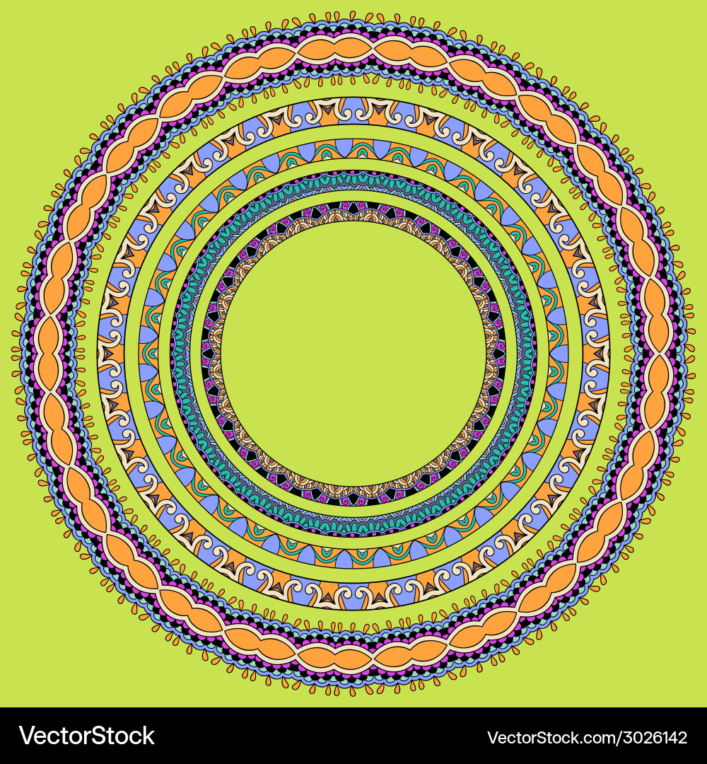 Set of round geometrical frames circle border Vector Image