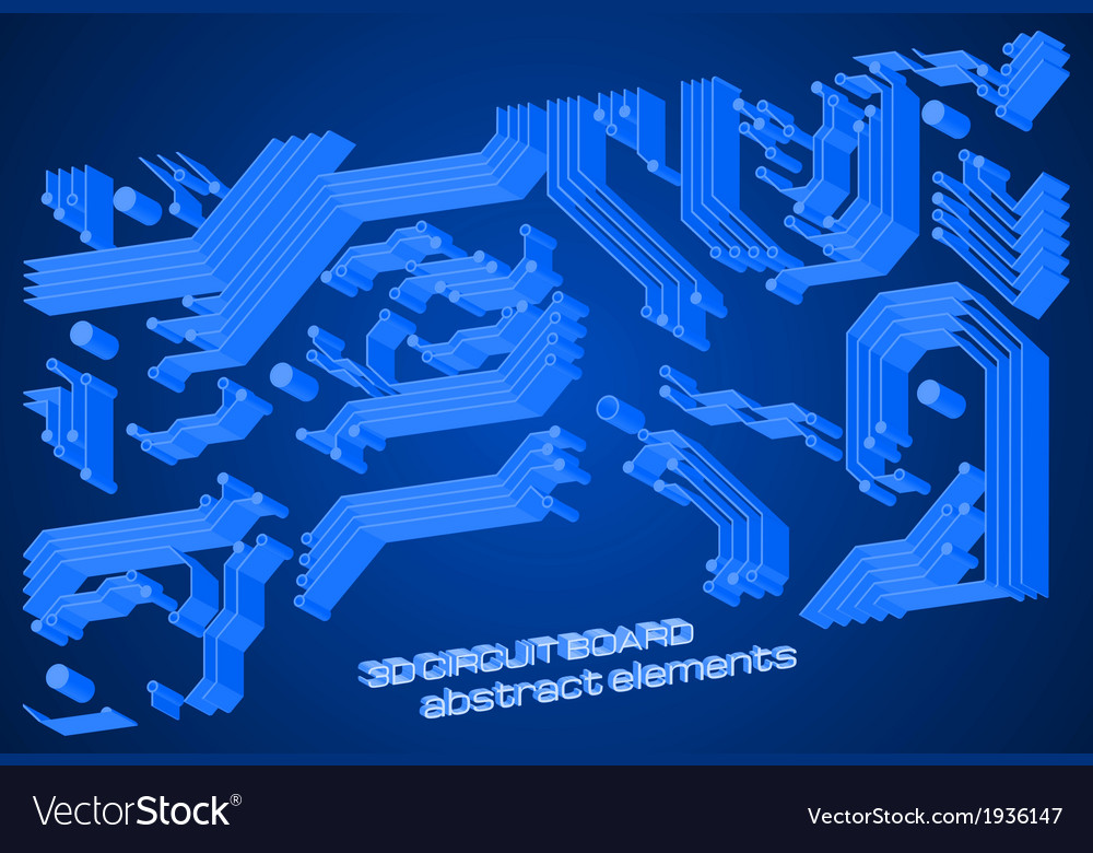 3d technology background Royalty Free Vector Image