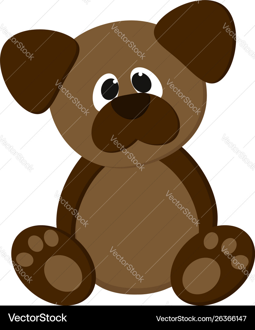 A cute brown dog or color Royalty Free Vector Image
